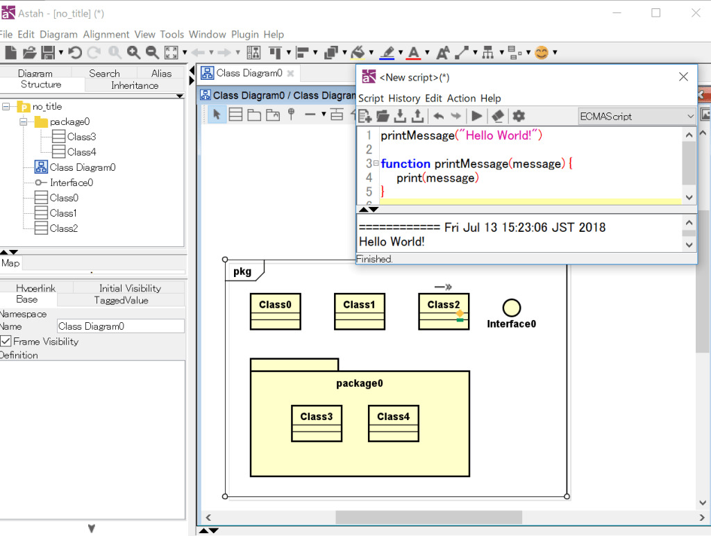 Let’s use the script editor – Part 1 – | Astah in 5min