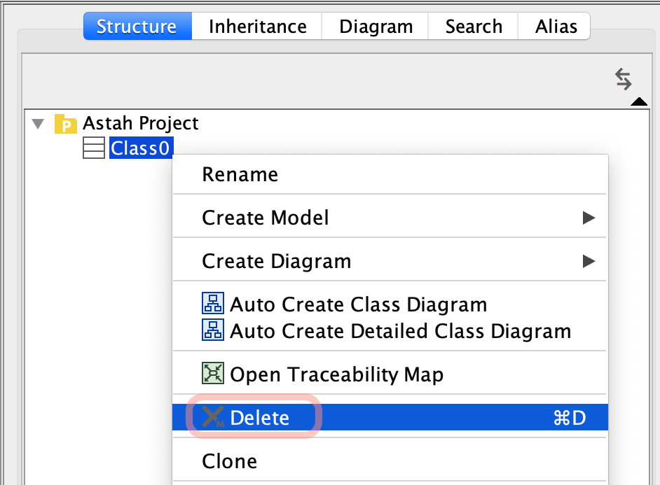 How to distinguish the two delete options | Astah in 5min