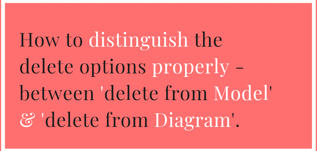How to distinguish the two delete options | Astah in 5min