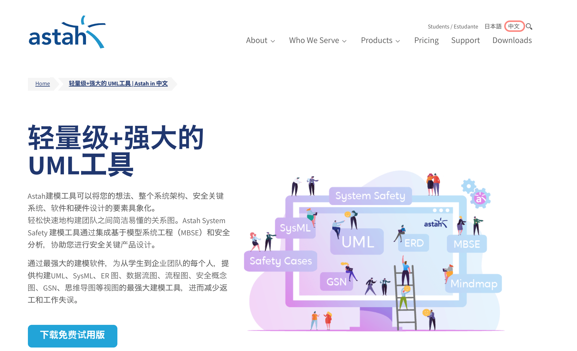 Astah website available in Chinese now | Astah in 5min