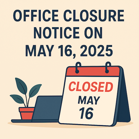 Office Closure Notice on May 16, 2025 | Astah in 5min